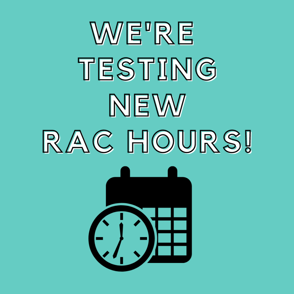 Guess what? We’re testing out new RAC hours! - Mason Recreation