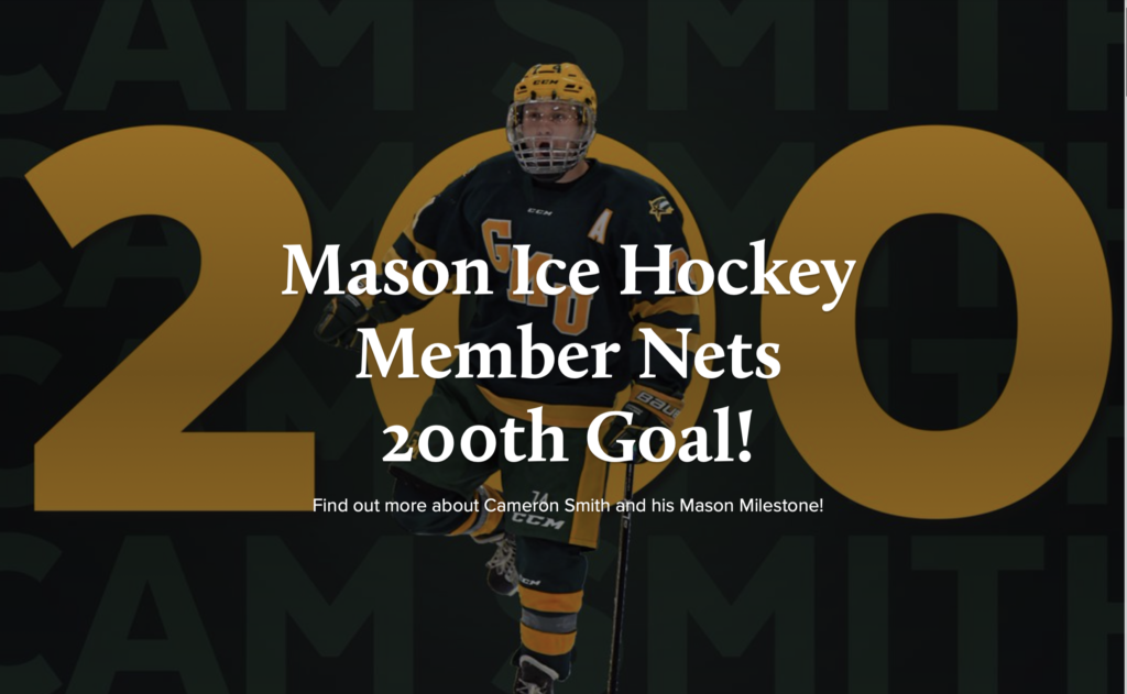Mason Ice Hockey Member Nets 200th Goal! - Mason Recreation