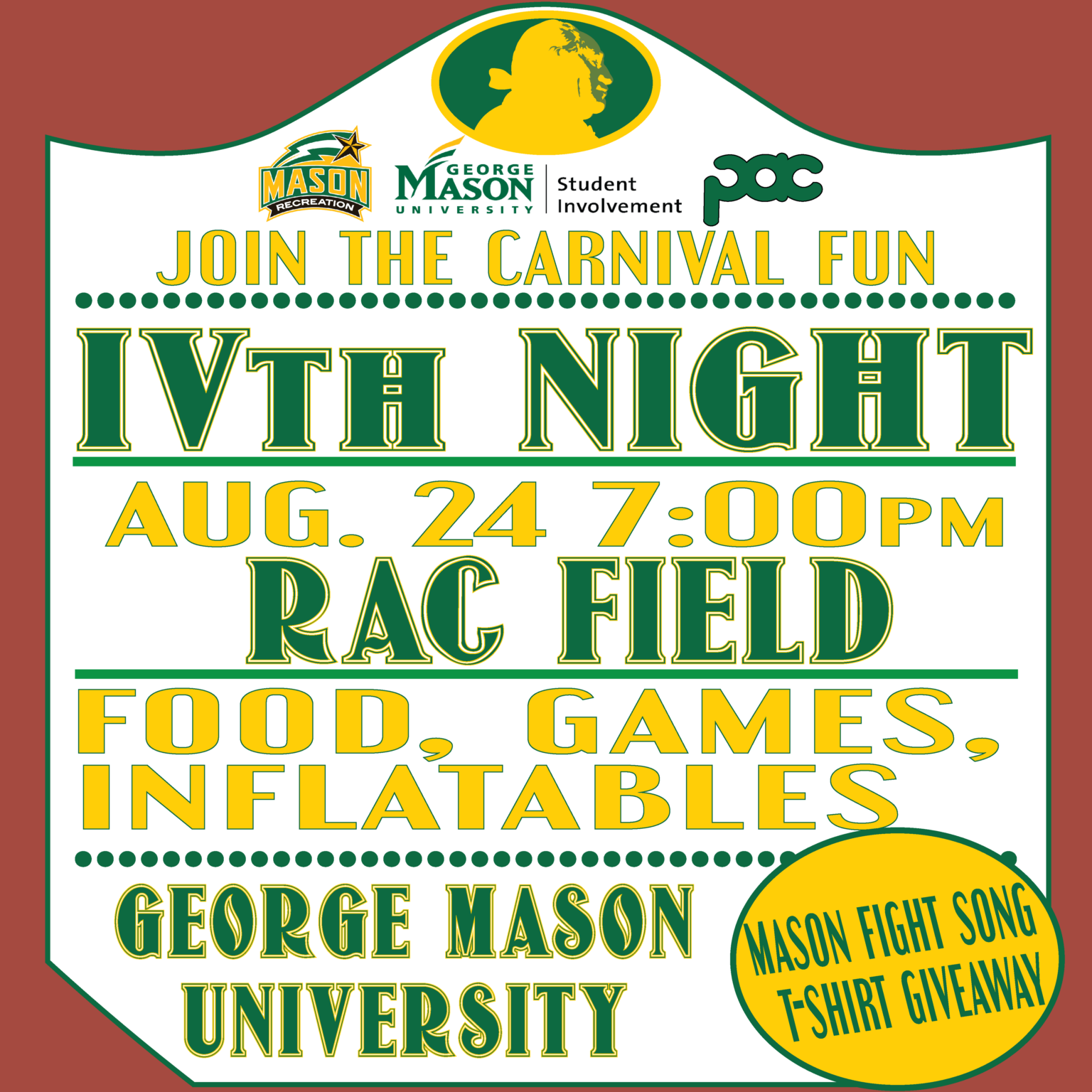 UPDATE (2) - IVth Night will be held on RAC FIELD - Mason Recreation